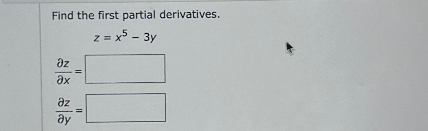 Solved Find the first partial | Chegg.com