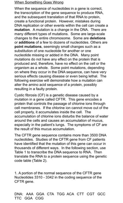 Solved When Something Goes Wrong When the sequence of | Chegg.com