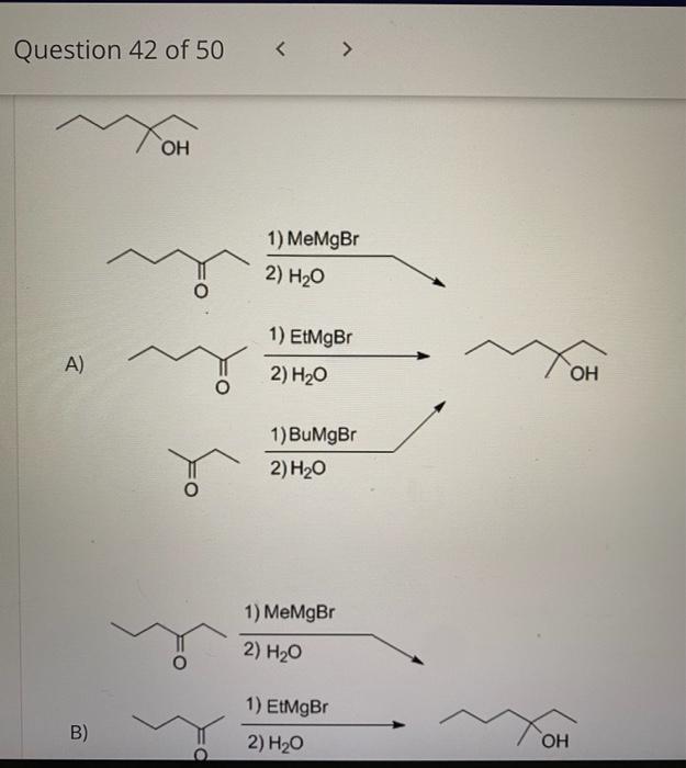 Solved 12.15b ОН tot 1) MeMgBr 2) Но ОН А) А 1) PrMgBr 2) | Chegg.com