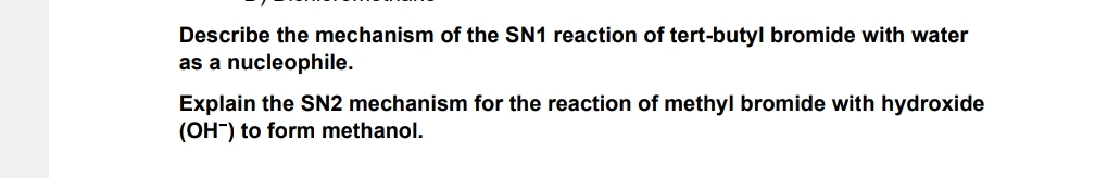 Solved Explain the SN2 ﻿mechanism for the reaction of methyl | Chegg.com