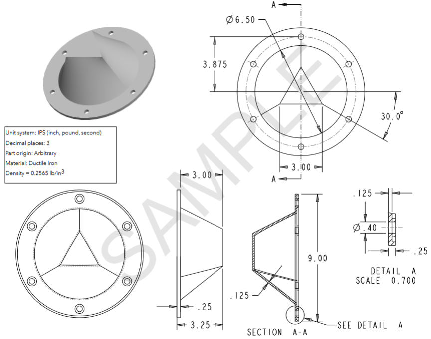 Solved Drawing this part using Solidwork. Screenshot step by | Chegg.com