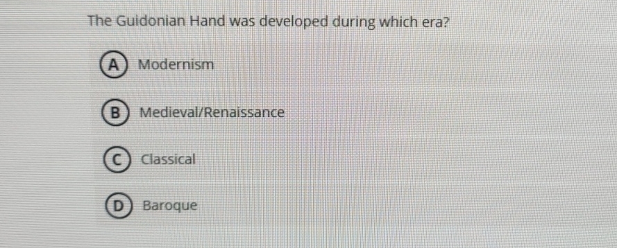 High Quality SOLUTION The Guidonian Hand was developed during which ...