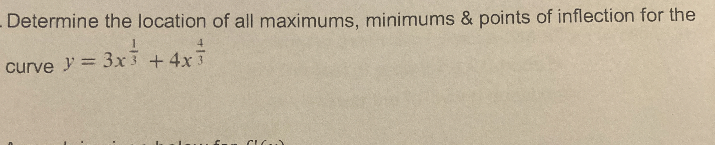 Solved Determine the location of all maximums, minimums & | Chegg.com