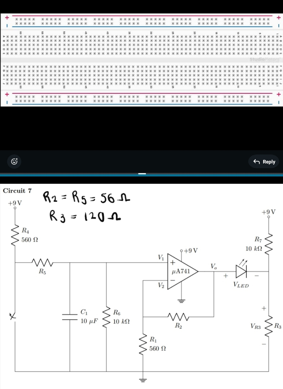 Solved Use the image of the breadboard provided and draw how | Chegg.com
