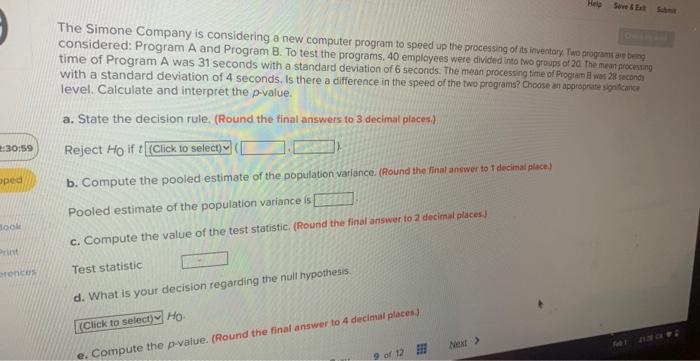 Solved The Simone Company is considering a new computer | Chegg.com
