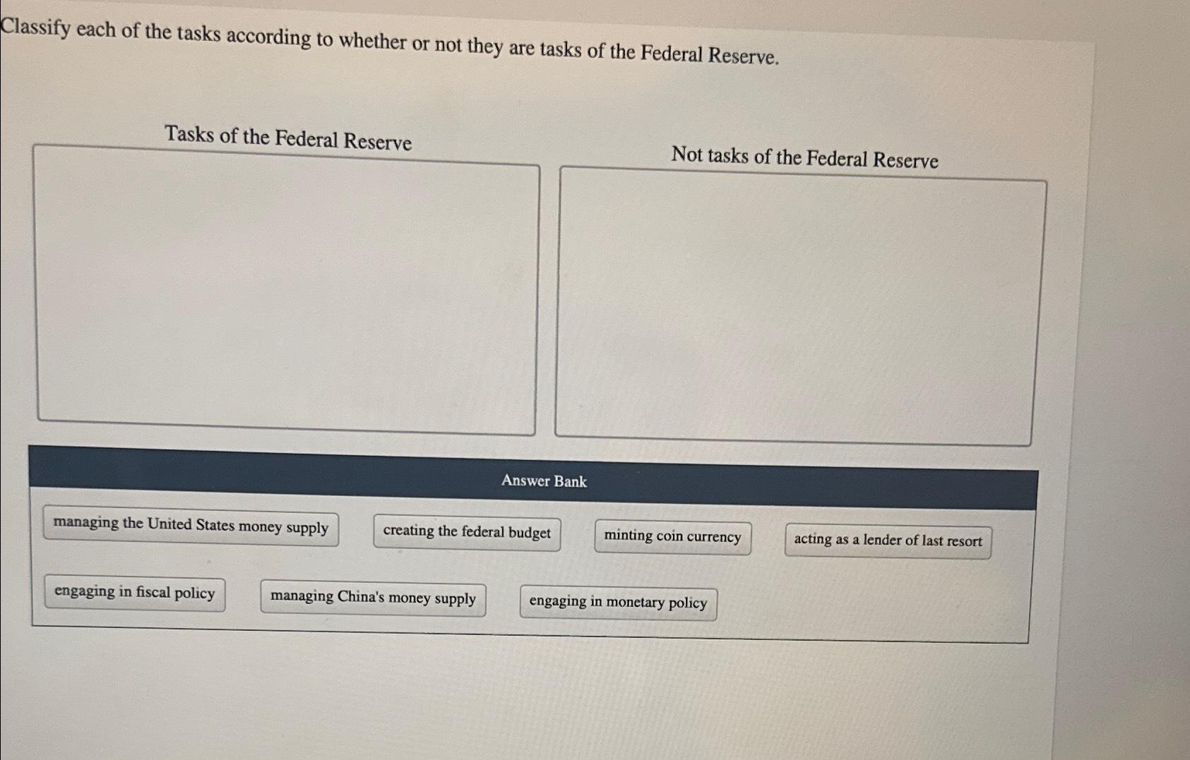 Solved Classify each of the tasks according to whether or | Chegg.com