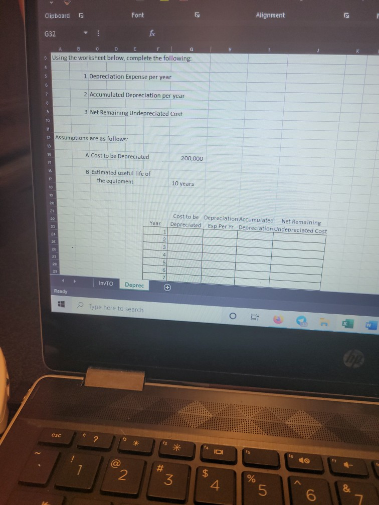 Solved Clipboard Font Alignment G32 fax H 1 с D E G 3 Using | Chegg.com