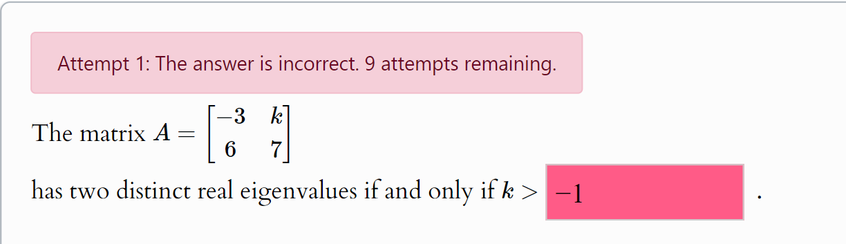 Solved Attempt 1: The answer is incorrect. 9 ﻿attempts | Chegg.com