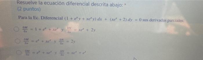 Solved Resuelve la ecuación diferencial descrita abajo: (2 | Chegg.com