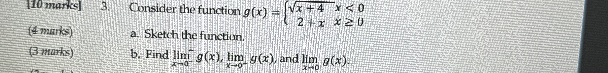 Solved [10 ﻿marks] 3. ﻿Consider the function | Chegg.com