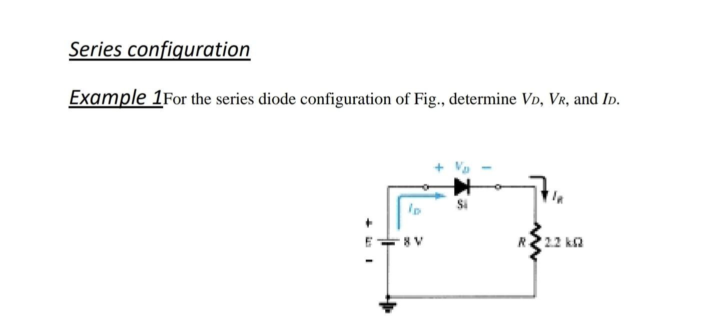 Solved Series configuration Example 1For the series diode | Chegg.com