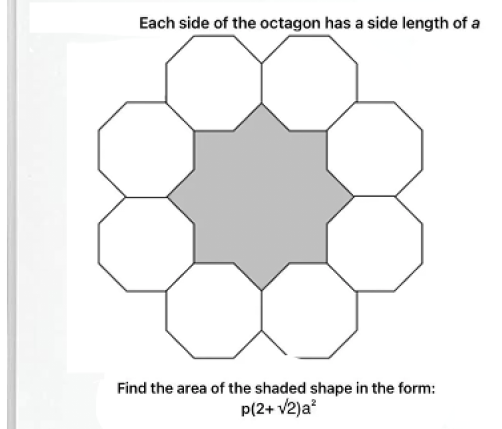 Solved Each side of the octagon has a side length of aFind | Chegg.com