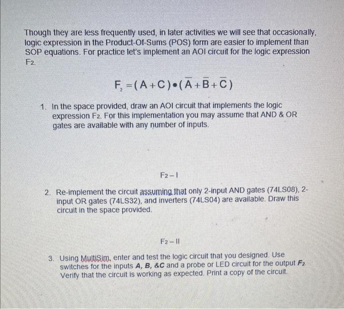 Solved Let's examine the process of implementing an AOI | Chegg.com