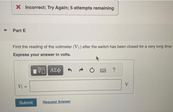 Solved Immediately after the switch is closed, find the | Chegg.com