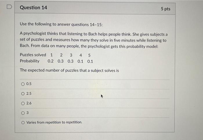 Solved Use the following to answer questions 14-15: A | Chegg.com