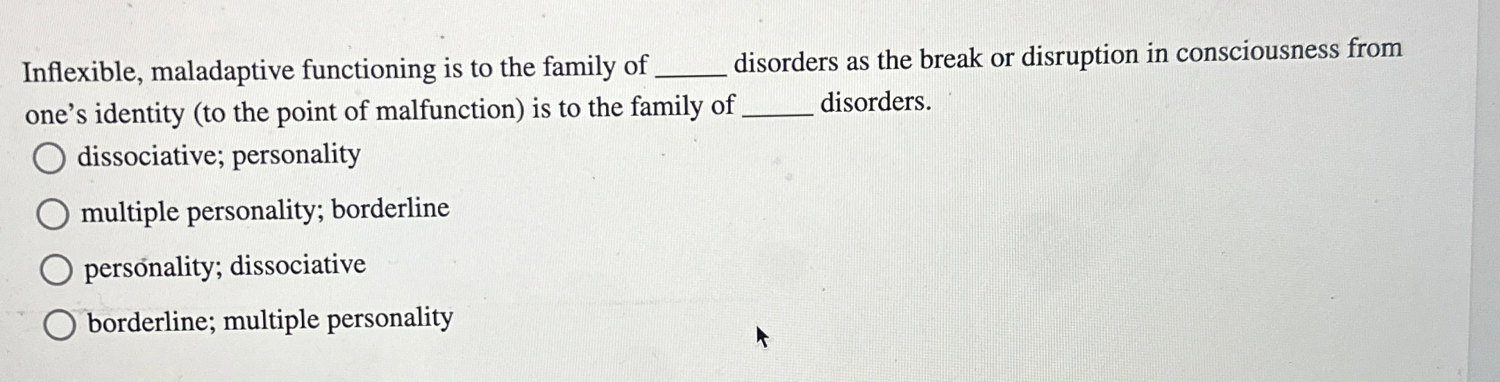 Solved Inflexible, maladaptive functioning is to the family | Chegg.com