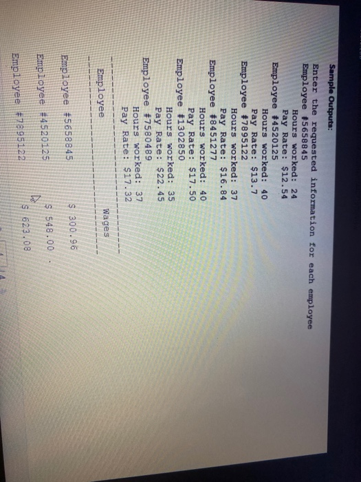 Solved Inputs • Int Hours O Input Validation Cannot Be 1700