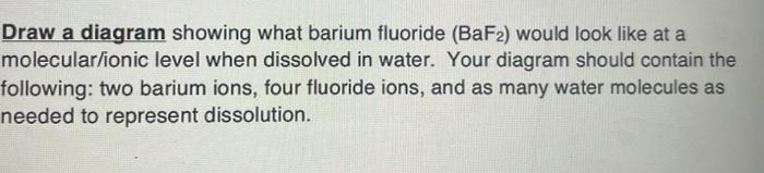 Solved Draw a diagram showing what barium fluoride (BaF2) | Chegg.com