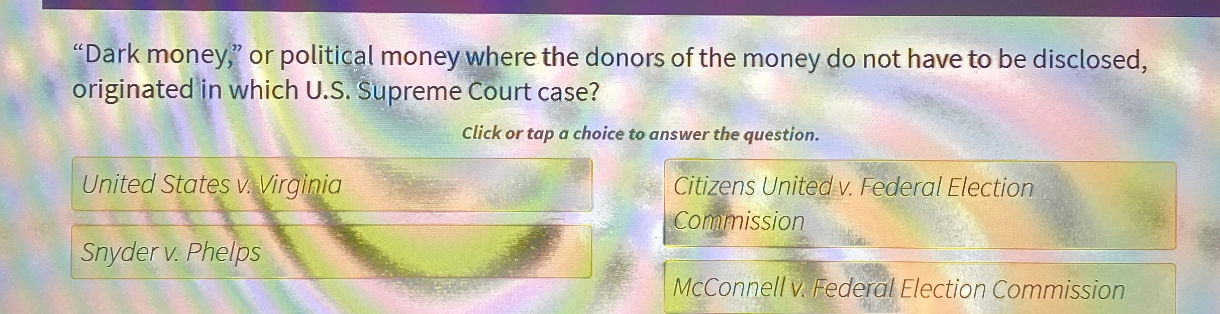 Solved "Dark money," or political money where the donors of | Chegg.com