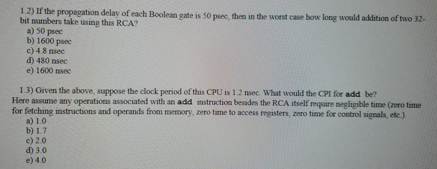 Solved 1) Consider the single-bit Full Adder constructed | Chegg.com