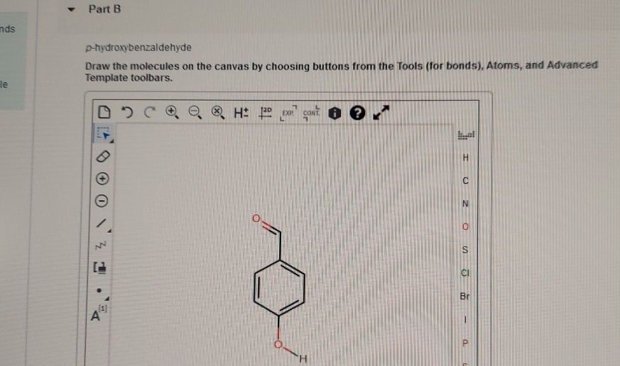 Solved Part Bp-hydroxybenzaldehydeDraw the molecules on the | Chegg.com