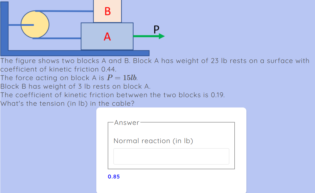 Solved What's the acceleration (in fts2 ) ﻿of the two | Chegg.com