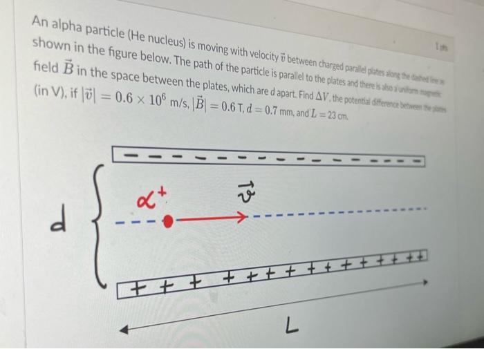 Solved An alpha particle (He nucleus) is moving with | Chegg.com