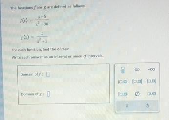 Solved The functians f ﻿and g ﻿are defined as | Chegg.com