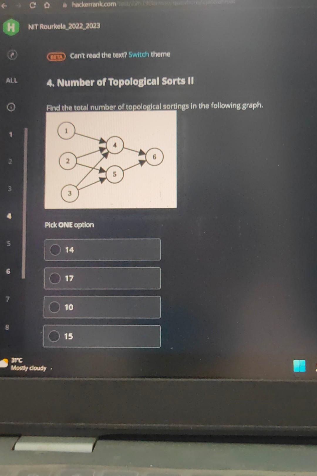 Solved Find the total number of topological sortings in the | Chegg.com