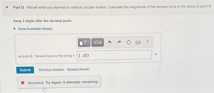 Solved IP Suppose the pendum to their Part A. Choose point B | Chegg.com