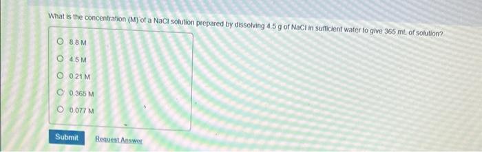 Solved To what volume should you dilute 45 mL of a 14M stock | Chegg.com