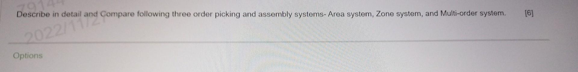 Solved Describe in detail and Compare following three order | Chegg.com