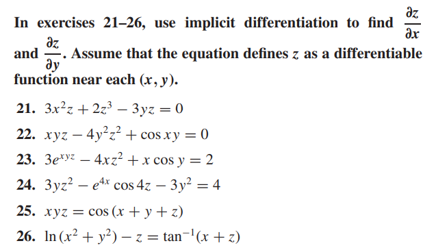 Solved In exercises 21-26, use implicit differentiation to | Chegg.com