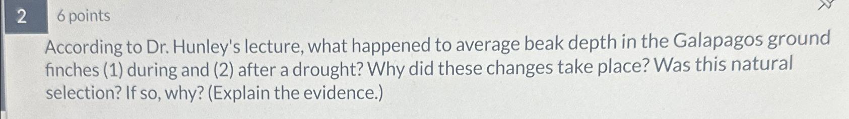 Solved According to Dr. ﻿Hunley's lecture, what happened to | Chegg.com