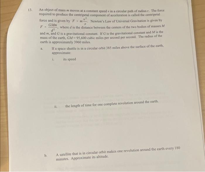 Solved An object of mass m moves at a constant speed v in a | Chegg.com