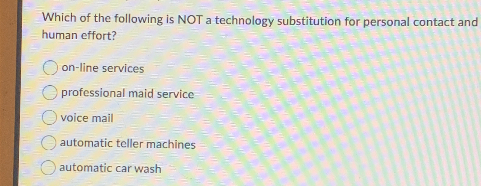 Solved Which of the following is NOT a technology | Chegg.com
