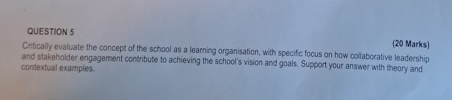 QUESTION 5(20 ﻿Marks)Critically evaluate the concept | Chegg.com