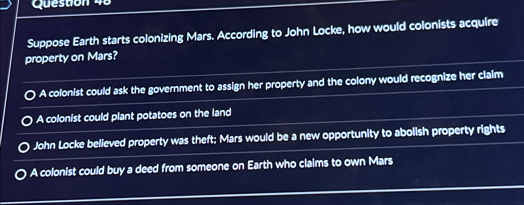 Solved Suppose Earth starts colonizing Mars. According to | Chegg.com