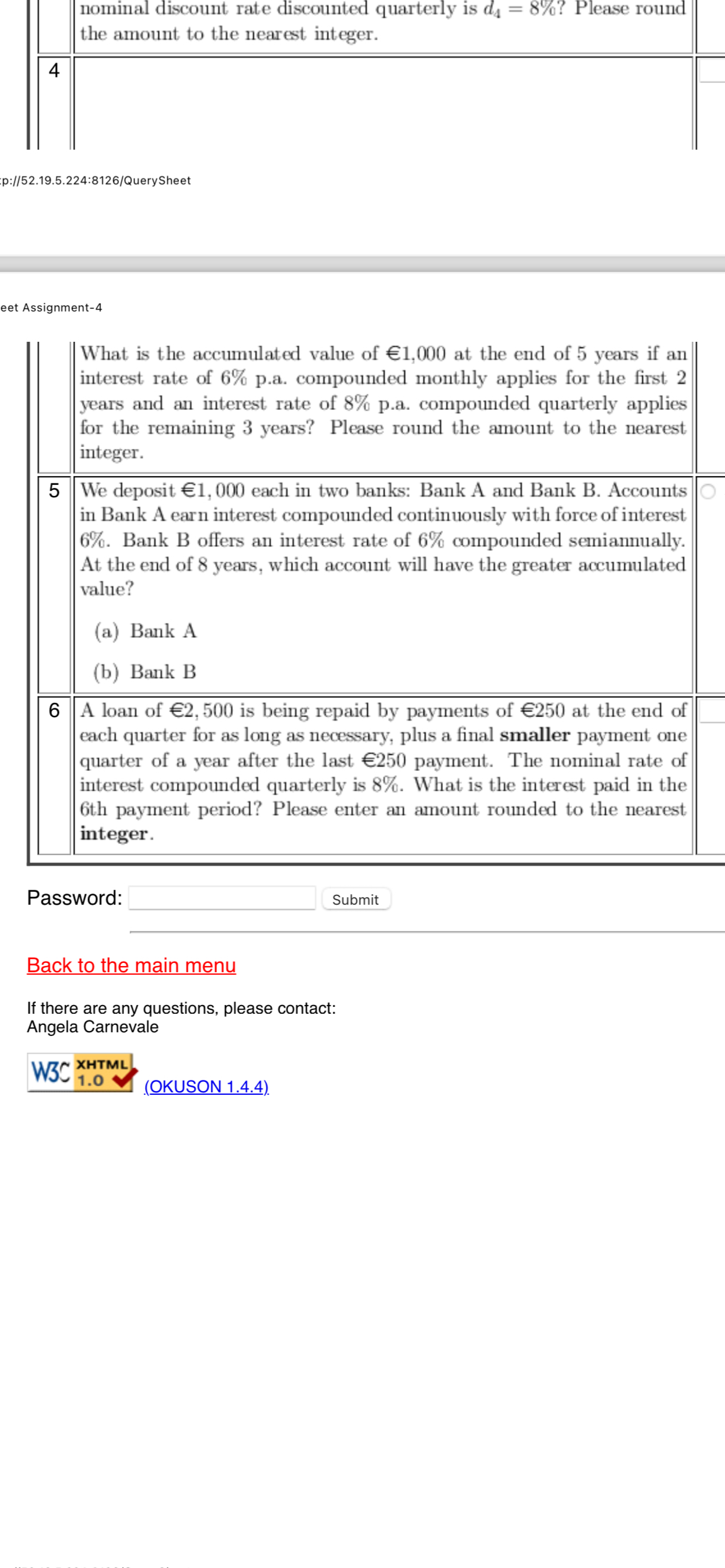nominal discount rate discounted quarterly is d4=8% ? | Chegg.com