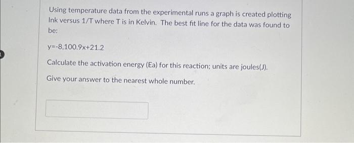 Solved Using temperature data from the experimental runs a | Chegg.com