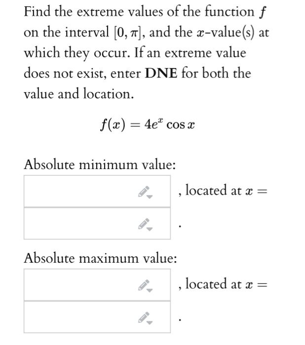 Solved Find the extreme values of the function f on the | Chegg.com