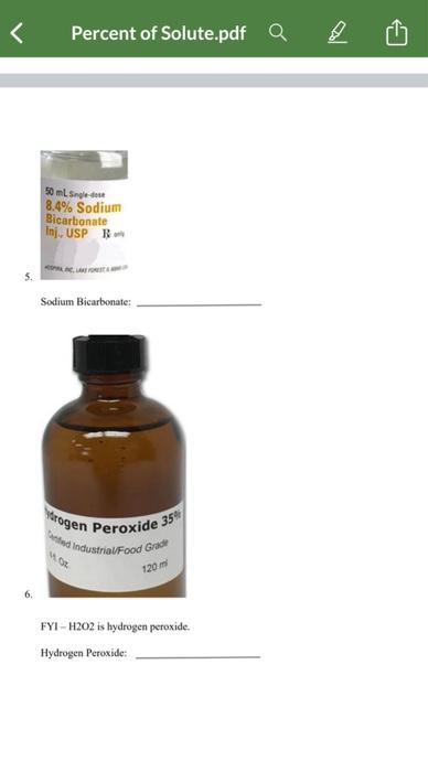 Solved Percent of Solute Calculate the amount of solute in | Chegg.com