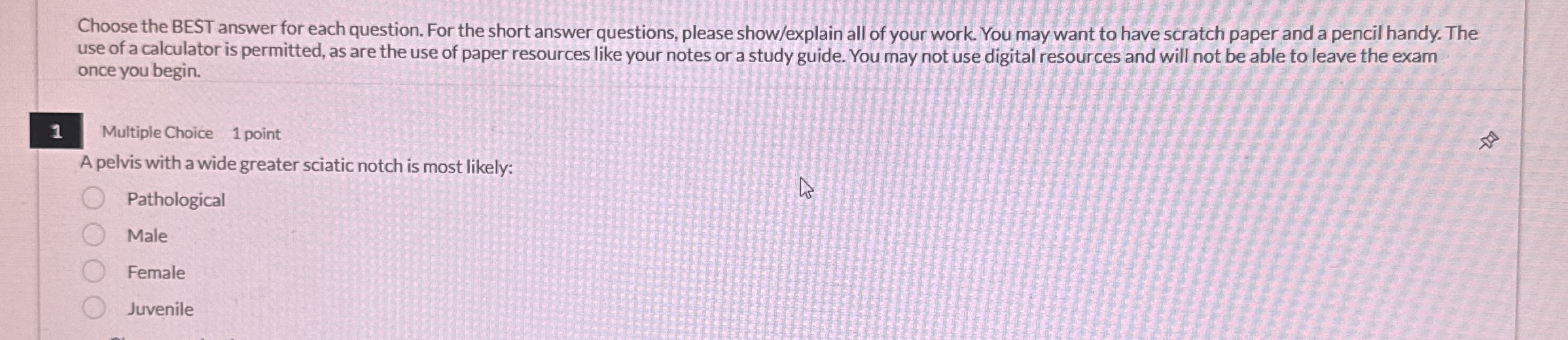 Solved Choose the BEST answer for each question. For the | Chegg.com