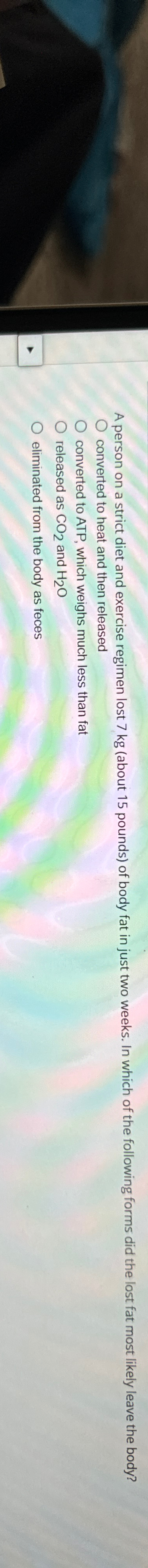 Solved A person on a strict diet and exercise regimen lost | Chegg.com