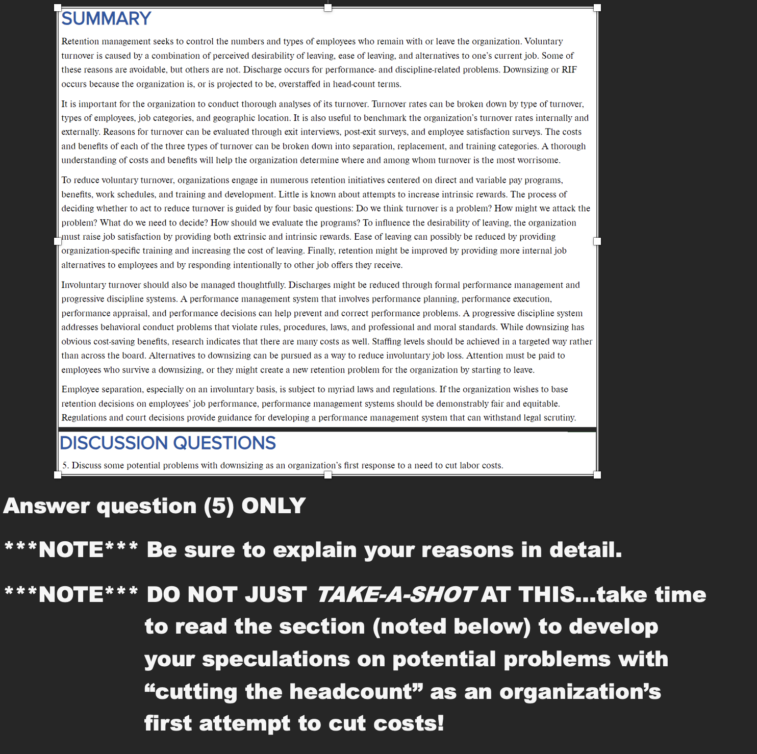 Solved Answer question (5) ﻿ONLY ﻿Be sure to explain your | Chegg.com