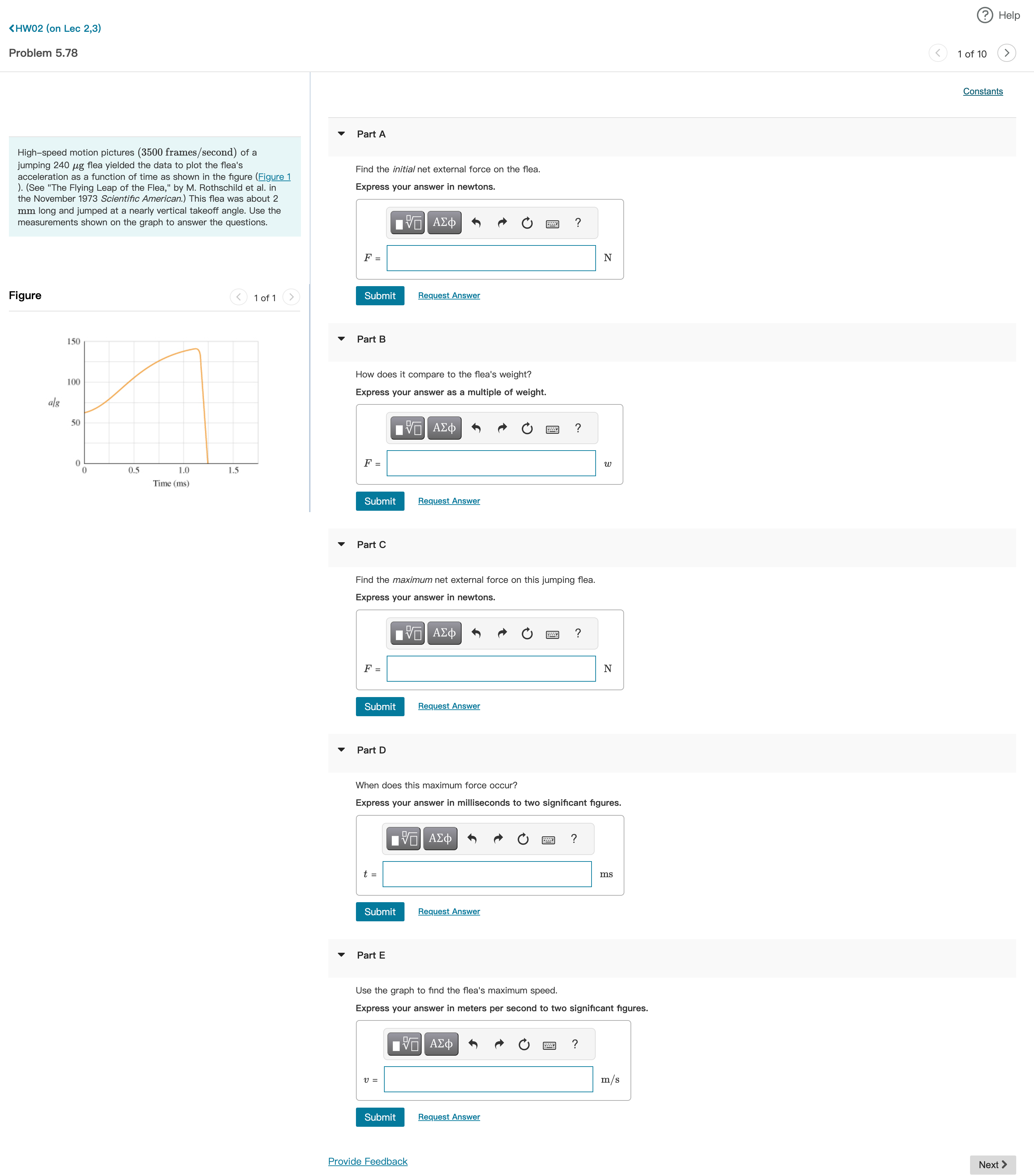 Solved High-speed motion pictures (3500 ﻿frames/second) ﻿of | Chegg.com