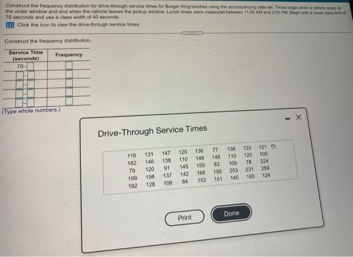 Solved Construct the frequency distribution for | Chegg.com