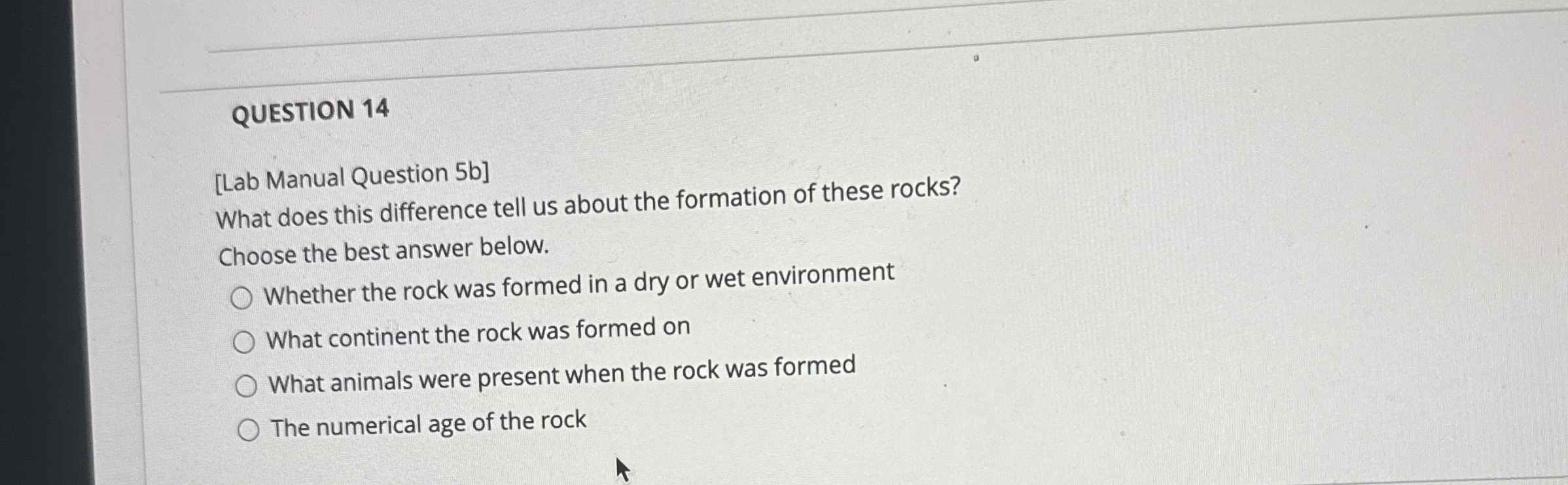 Solved QUESTION 14[Lab Manual Question 5b]What does this | Chegg.com
