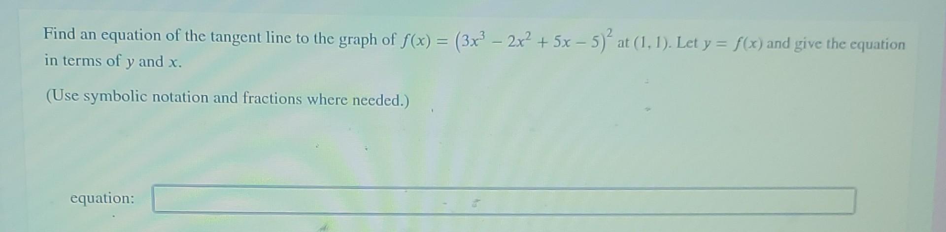 Solved Find y′. y=cos(6x)Find an equation of the tangent | Chegg.com