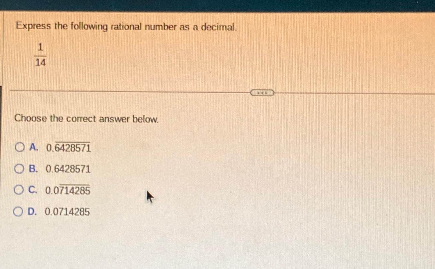Solved Express the following rational number as a | Chegg.com